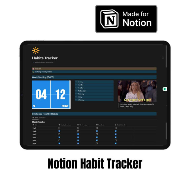 Notion Habit Tracker - IDPLR